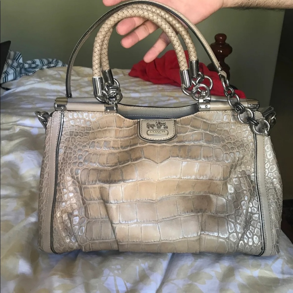 Coach Handbag Alligator Crocodile Embossed - Gem